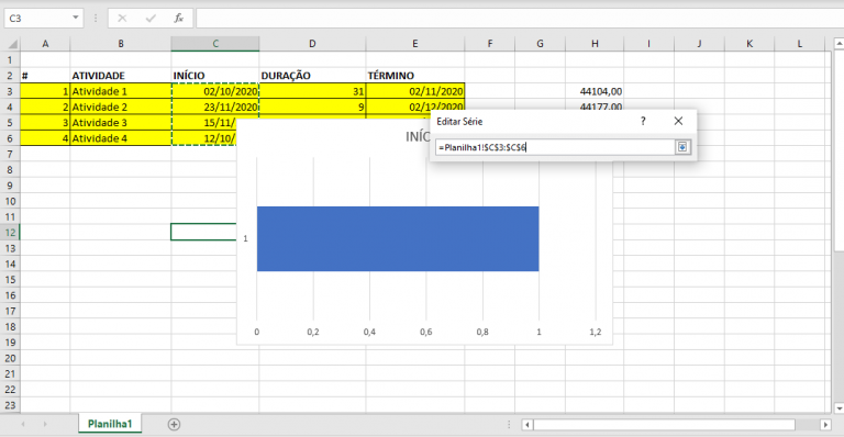Gráfico de Gantt Excel: 5 passos para fazer + dicas
